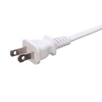 China 2X16AWG White 2 Pin Home Microwave Oven Plug Electrical Cord Extension Cords for 125V Rated Voltage and PVC Jacket Material for sale