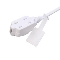 China 2X16AWG White 2 Pin Home Microwave Oven Plug Electrical Cord Extension Cords for 125V Rated Voltage and PVC Jacket Material for sale