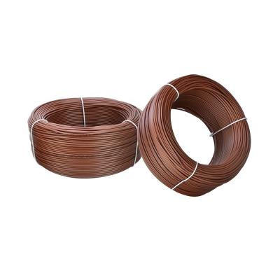 China 300/500V Rated Voltage Overhead Flexible Cord Round Cables Brown 02 Rv-90 1X0.5mm2 Electrical Power Cable With PVC Jacket for sale