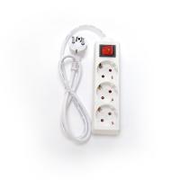 China EU Standard 3 Way Extension Power Strip with Switch 3x1.5mm2 Cable 1 Meter Customize Socket Grounding Standard Grounding for sale