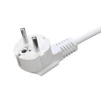 China 3 Prong Round Pin Extention Cable White SNI Extention Cord for Home for sale