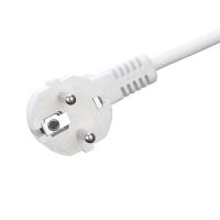 China 3 Prong Round Pin Extention Cable White SNI Extention Cord for Home for sale