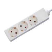 China 3m 3 Way Universal Extension Cable and Switch Socket for Multi Plug Power Socket Extension 3*0.75 White Customized Option for sale