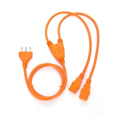 China IMQ Certificated Computer Power Cord Y Splitter 3pin Plug with 2 Way C13 Plug Socket WIFI NO Grounding Standard Grounding for sale