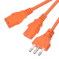 China IMQ Certificated Computer Power Cord Y Splitter 3pin Plug with 2 Way C13 Plug Socket WIFI NO Grounding Standard Grounding for sale