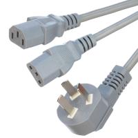 China Commercial Grade CCC Certificated Computer Power Cord Y Splitter 3C Plug with 2 Way C13 Plug Socket 16a 3pin for sale