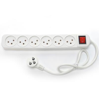 China Israel Extension Cord Power Strip with 5 Universal Outlet and Extended Power Cable 3 Pin Prong Plug Rated Voltage 220V for sale