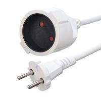 China Cable Specification H05VV-F 2x1.0mm2 Network SDK Direct VDE 10A Plug Power Cords Extension Cords for Home Appliances for sale
