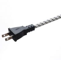 China Standard Grounding Power Cord Extension Cord Plug for Electric Iron Kettle 2 Pin Braided Rated Current 10A-16A for sale