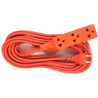 China Oxygen Free Bared Stranded Copper Conductor Material Surge Protector Power Strip Orange Euro 2 Round Pin Plug SJT 2/16AWG for sale
