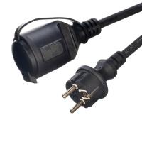 China Outdoor Extension Cord 3x1.5mm2 Power Cable 220v Power Cord Cable with 2 Pole Waterproof Socket Standard Grounding 16A/250V for sale