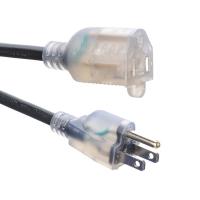 China 6 ft North American ETL 3 Pin Heavy Duty Outdoor Extension Cord with Lighted End Female End Type NEMA for sale