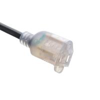 China 6 ft North American ETL 3 Pin Heavy Duty Outdoor Extension Cord with Lighted End Female End Type NEMA for sale