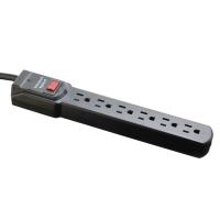 China Male End Type NEMA 5-15P ETL15A/125V 6 Outlet Electric Extension Socket Power Strip Surge Protector for Home Appliances for sale
