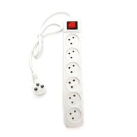 China Grounding Standard Power Strip with 6 Way Extension Socket and Universal Power Extension Cord Socket for sale