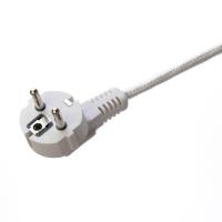China 3 Prong Cotton Braided Power Cord Rated Voltage 250v Grounding Standard Grounding for Rice Cooker in Indonesia Market for sale