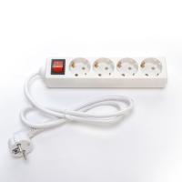 China Residential / General-Purpose European Power Extension Board with Surge Protection and 4 Independent Switch Outlets for sale