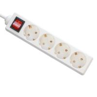 China Residential / General-Purpose European Power Extension Board with Surge Protection and 4 Independent Switch Outlets for sale