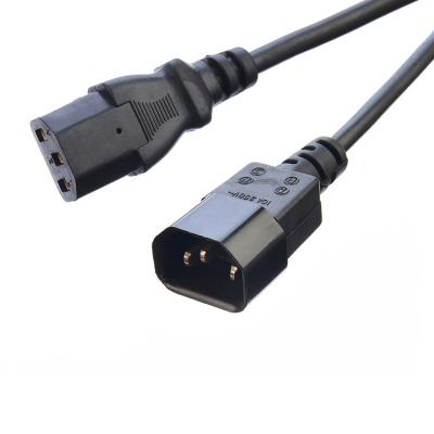 China Bared Stranded Copper Conductor Material C13 to C14 AC Power Cords Extension Socket for PDU Computer UPS Server for sale