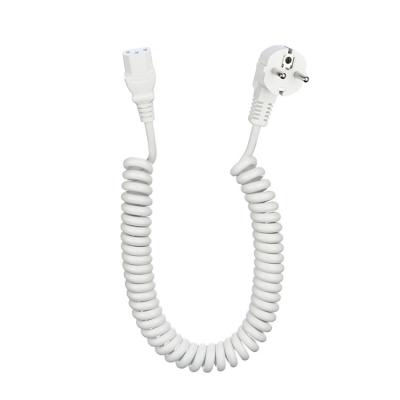 China Home Appliances Power Cords Extension Cords VDE Standard Spring Cable with ICE C13 Socket and 10A Rated Current for sale