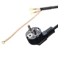 China VDE/SNI/KC Plug Type 3 Round Pin Schuko Extension Cord for Stove and Oven Open End Design for sale