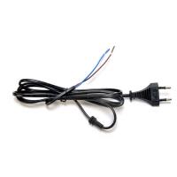 China 2.5A 2 Pin Plug Power Cords Black Electric Fan with Oxygen Free Bared Stranded Copper Half Stripped End for sale