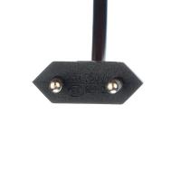 China 2.5A 2 Pin Plug Power Cords Black Electric Fan with Oxygen Free Bared Stranded Copper Half Stripped End for sale