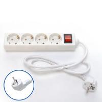 China EU Certified H05VV-F 3x1.5mm2 4 Outlet Power Strip Socket Extension Cord with Switch Eu Plug 16A for sale