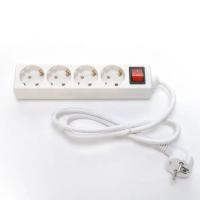 China EU Certified H05VV-F 3x1.5mm2 4 Outlet Power Strip Socket Extension Cord with Switch Eu Plug 16A for sale