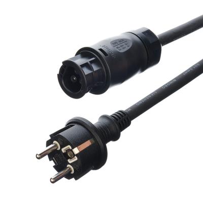 China VDE H07RN-F Rubber Sheath 10m Solar Extension Cable with Betteri Bc01 and Schuko Plug Current/Voltage Rate 16A/250V for sale