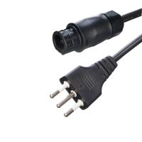 China Balcony Photovoltaic System Rubber Insulation AC Power Cord H07RN-F IMQ 3pin Plug with Betteri BC01 IP68 Connector for sale