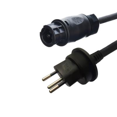 China S Certified Swiss Waterproof Plug IP55 AC Power Cord with Betteri BC01 IP68 Certification Standard DIN VDE 0620/EN 50075 1990 for sale