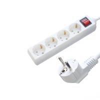China 1 Outlets VDE H05vv f 3G1.5 mm Sq 4 Way Power Strip Extension Socket Eu Professional for sale