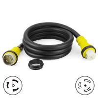 China Marine Shore Power Cord SS2-50 Male to Female 50A 125V/250V 100FT 6FT/8FT/10FT/12FT/25FT Length Copper Conductor Material for sale