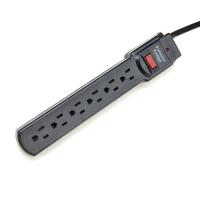 China American Standard 6-Outlet Electric Extension Socket Power Strip ETL15A/125V Surge Protector for Home Appliances ETL125V for sale