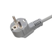 China Power Cord Eu Plug With Open Ended Stripped Rings H05vv-f 3g1.0mm2 Cee7/7 Euro Power Cable 1.5mm and Standard Grounding for sale