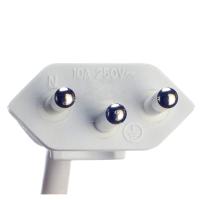 China Customization Brazil 10A/250V 3 Pin Plug 3x0.75MM2 PS4 Power Cable for Salt Lamp Certified by DIN VDE 0620/EN 50075 1990 for sale