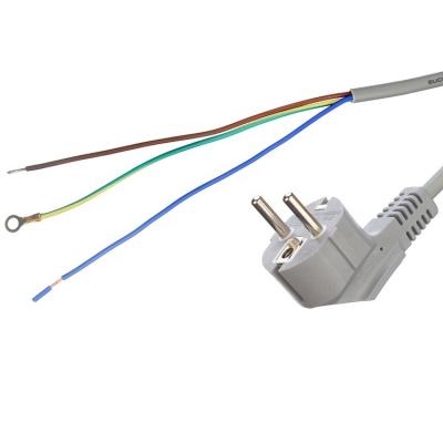 China 16A Plug VDE H05vv-f 3g1.0mm2 Wire Stripped with Open Ended Customized AC Computer Power Euro Cord Best Welcome Fashion for sale