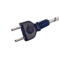 China 2 Pin Prong Eu Cable Power Supply Cord for Electric Steam Iron VDE/SNI/KC 2 Round Pin Plug and Closed End Crimp Terminal for sale