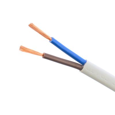 China 2 Core 2x0.5mm2 VDE H03VVH2-F PVC Jacket LOW VOLTAGE Power Cable for House Insulated Oxygen-free Copper Wire Heating for sale