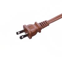 China 18AWG ETL Pararell Wire AC Power Cord with Switch and Socket Extension Cord Brown ETL Standard PVC Jacket USA 2 Prong for sale