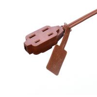 China 18AWG ETL Pararell Wire AC Power Cord with Switch and Socket Extension Cord Brown ETL Standard PVC Jacket USA 2 Prong for sale