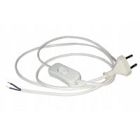 China 2.5A Rated Current White Kettle Plug Power Cord with Oxygen Free Bared Stranded Copper Conductor for sale