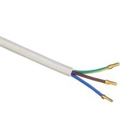 China IMQ Standard 3 Pin Angeled 16A Italy White Power Cords H05VV-F 3x0.75MM² with Closed End Crimp Terminal from Trusted for sale