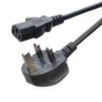 China Commercial AC Plug IEC60320 C19 Connector 3 Pin Line Lead Strip Wire Power Cord UK BS Standard 3 Prong Supply IEC Cable for sale