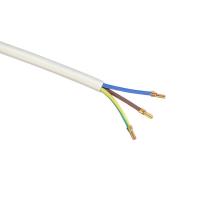 China IMQ Standard 3 Pin Angeled 16A Italy White Power Cords H05VV-F 3x0.75MM² with Closed End Crimp Terminal from Trusted for sale