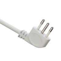 China IMQ Standard 3 Pin Angeled 16A Italy White Power Cords H05VV-F 3x0.75MM² with Closed End Crimp Terminal from Trusted for sale
