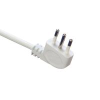 China IMQ Standard 3 Pin Angeled 16A Italy White Power Cords H05VV-F 3x0.75MM² with Closed End Crimp Terminal from Trusted for sale