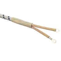 China 2 Pins Power Cord in Pakistan Karachi Braided Wire Cable for Iron 1.8m White End Treatment Heat Shrink Tube and Glass Fiber Tube for sale