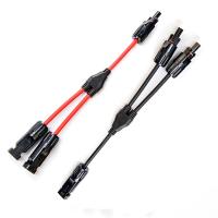 China Class 5 Flexible Tinned Copper Wire Solar Connection Cable PV004 Connector Y Divider 2 to 1 H1Z2Z2-K DC 1500V 1X4mm for sale